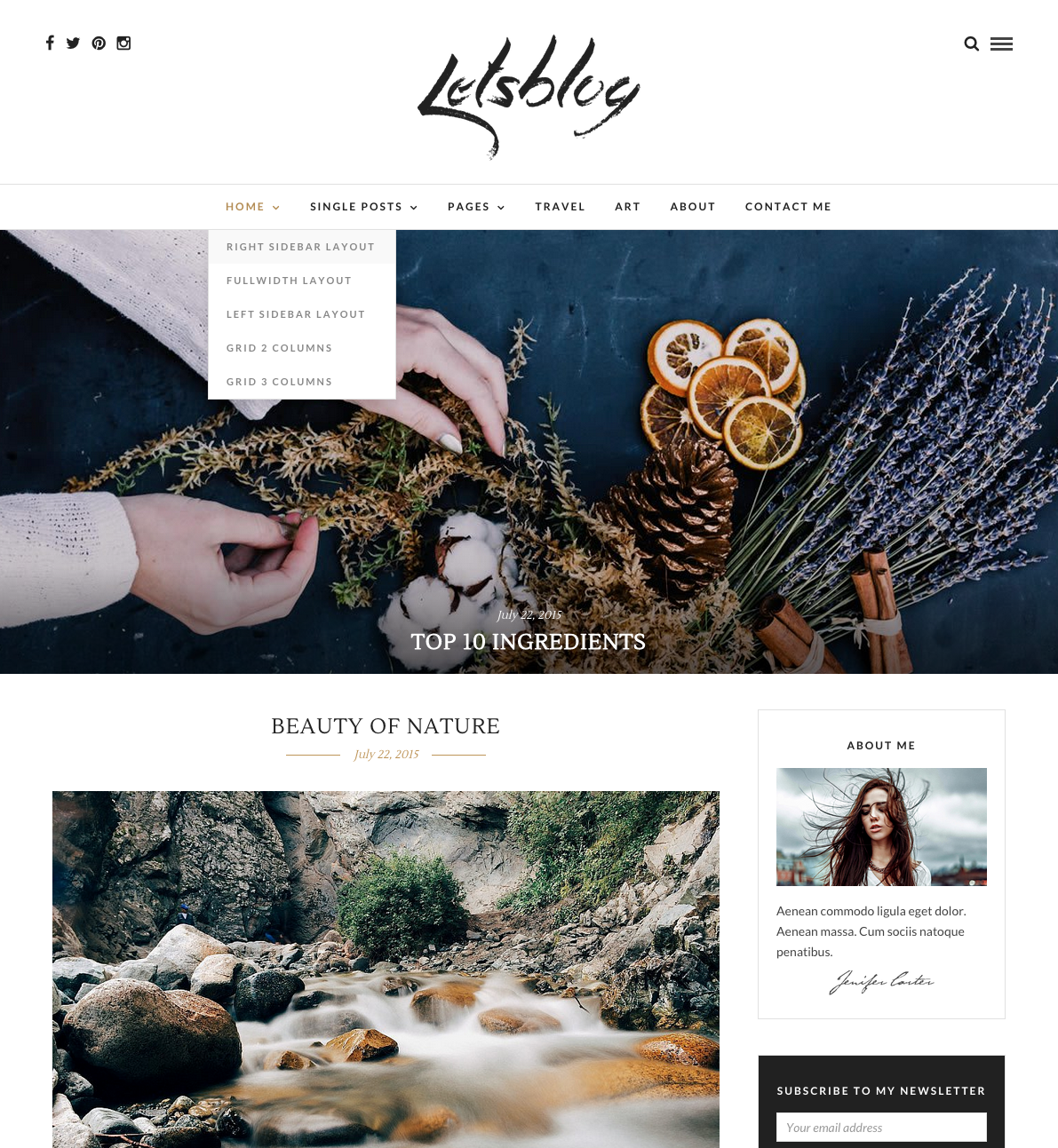 20+ Slider and Blog Layouts – Fátima LiterArias